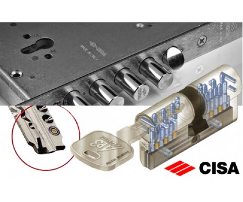 Ολοκληρωμένο σετ κλειδαριάς ασφαλείας για θωρακισμένες πόρτες Cisa ...